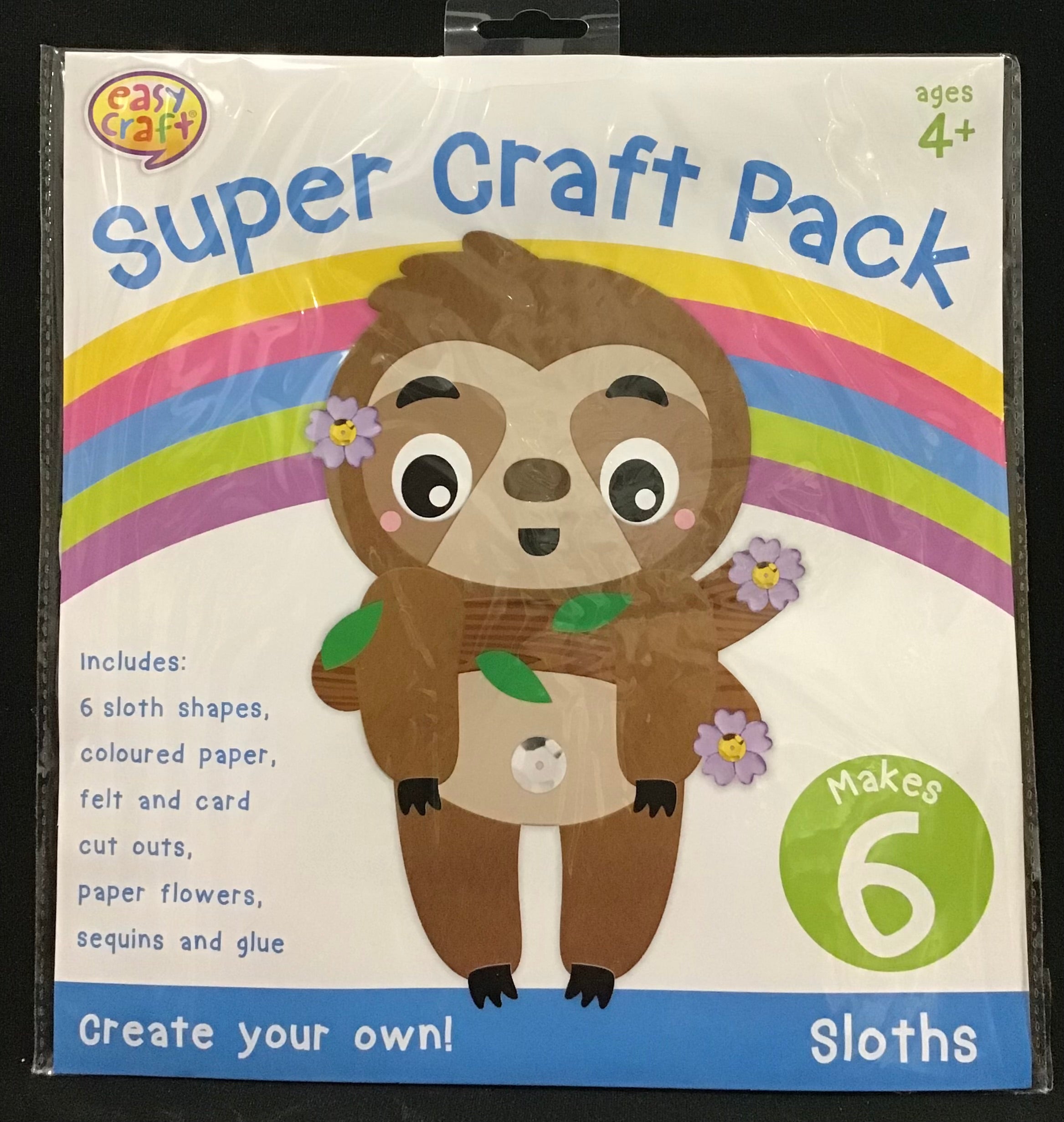 Super Craft Pack - Sloths - Makes 6 – The Crafty Bear Shop