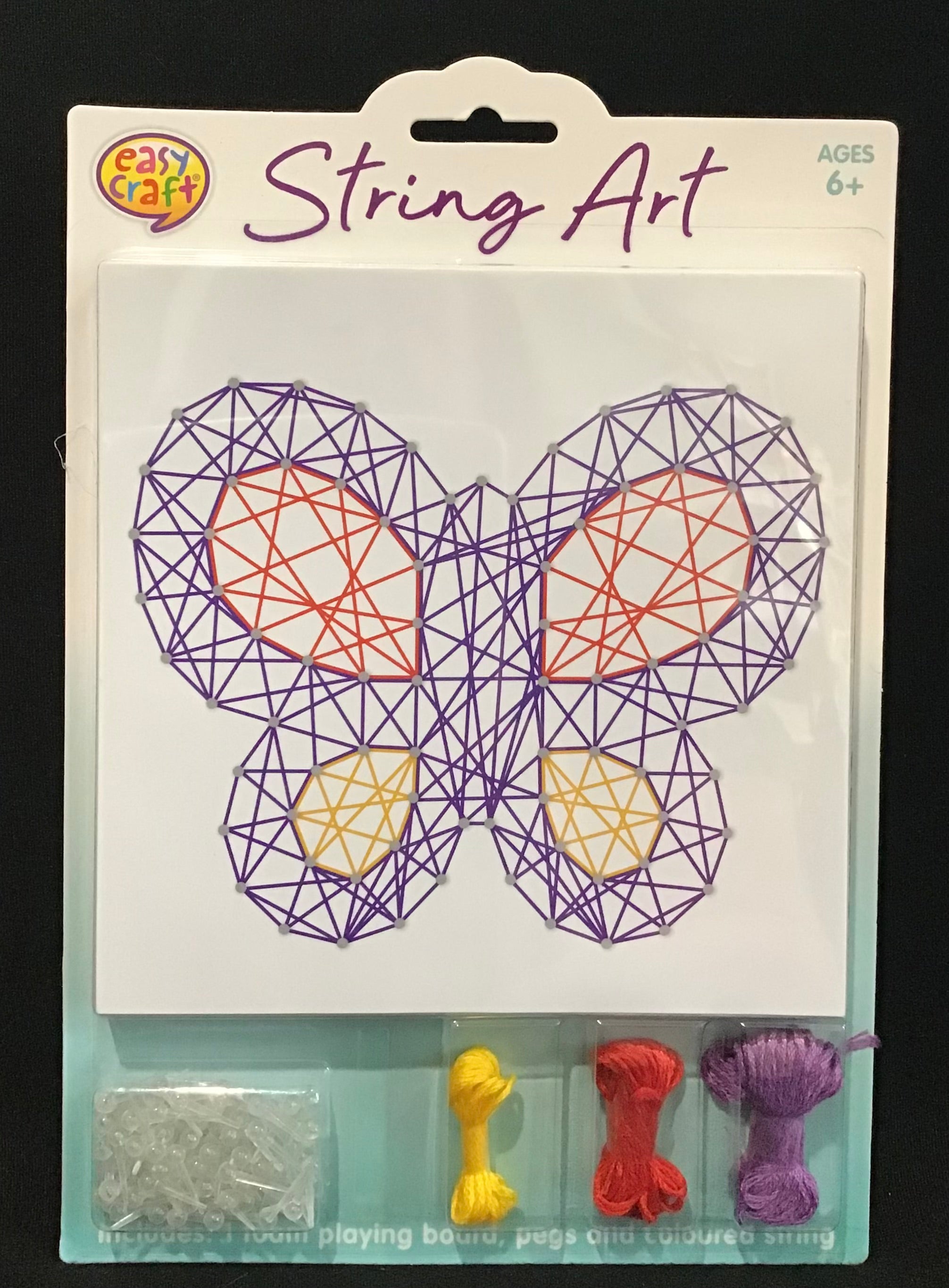 String Art - Butterfly #2 - 15cm x 15cm - Makes 1 – The Crafty Bear Shop