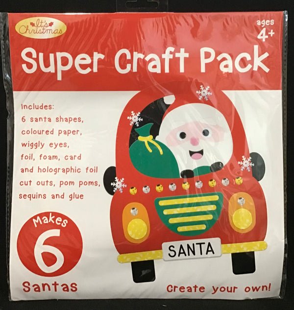 It’s Christmas Super Craft Pack - Santas - Makes 6 – The Crafty Bear Shop