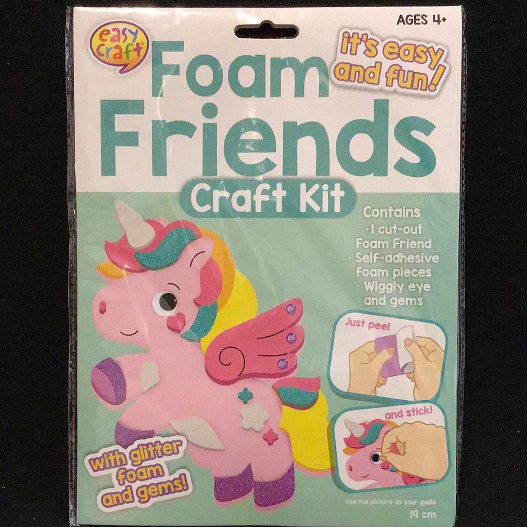 Foam Friends Craft Kit - Just Peel and Stick - Unicorn #2 - Makes 1 ...