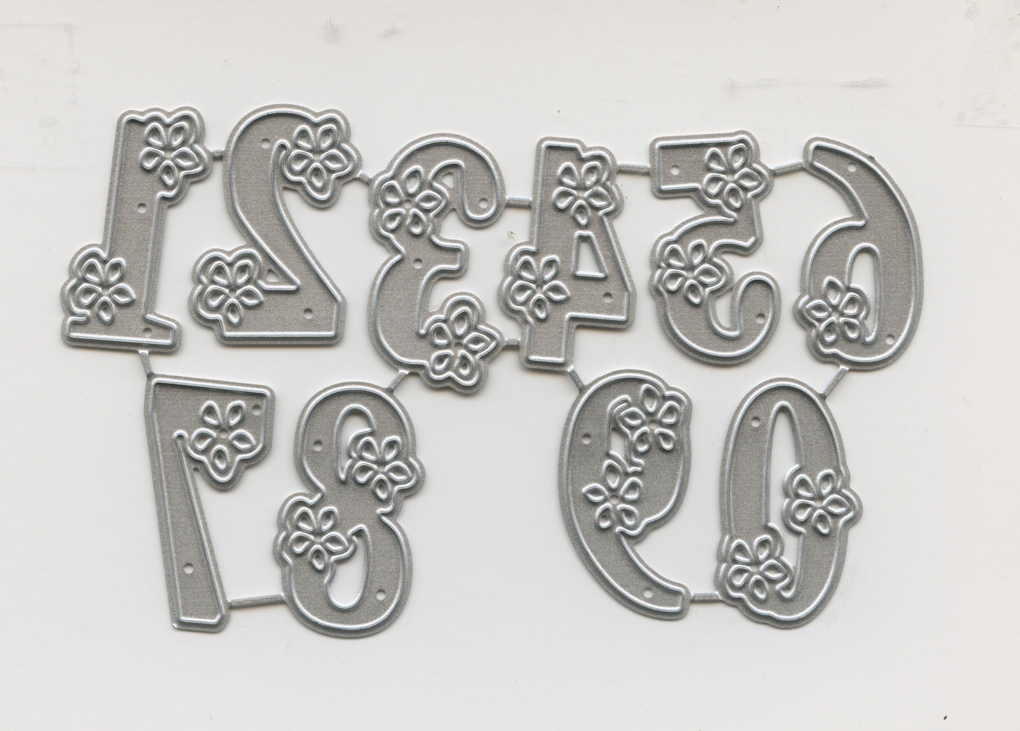Metal Dies - Numbers 0-9 with Flowers – The Crafty Bear Shop