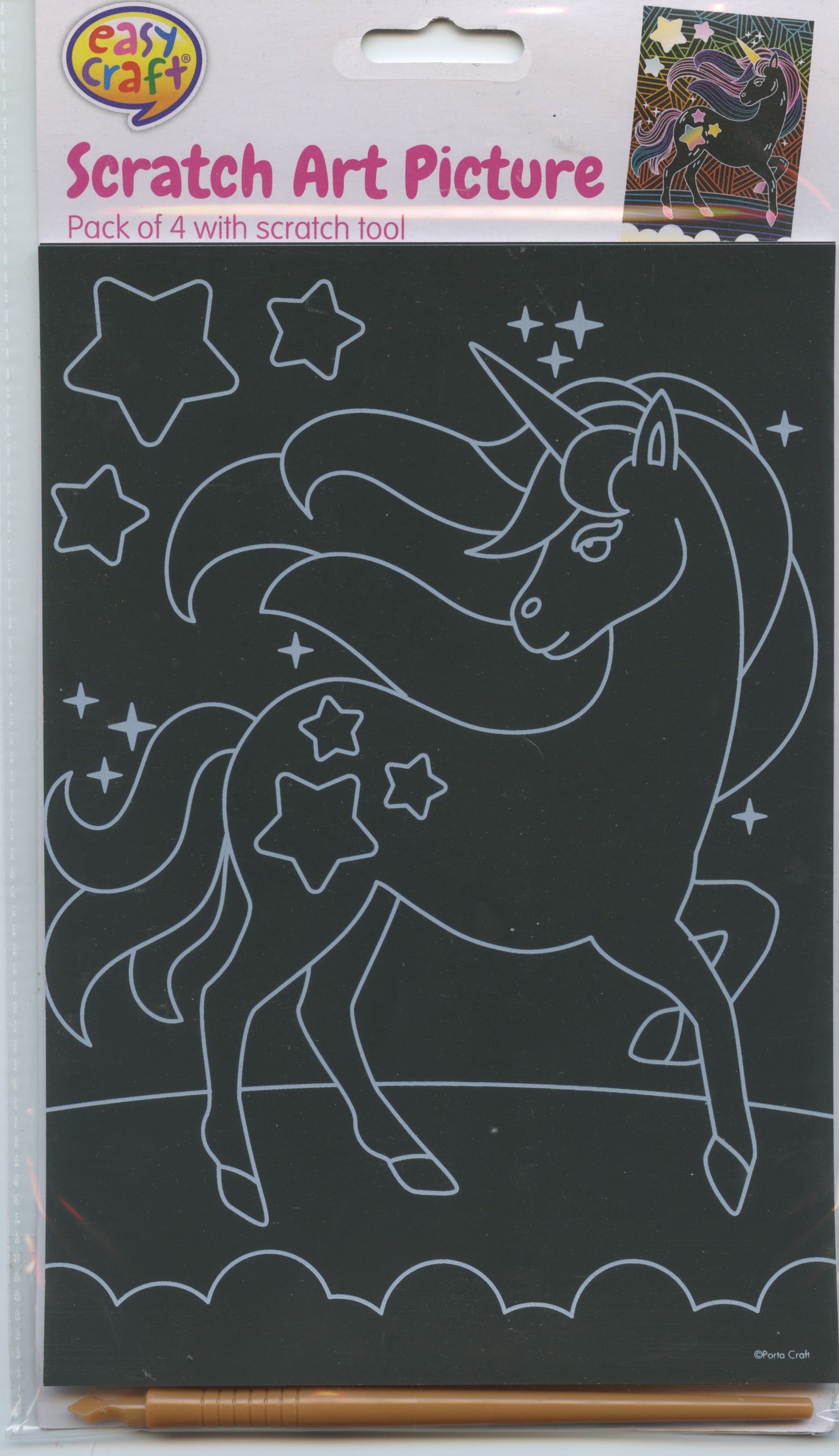 Scratch Art Picture - Unicorn Theme - Pack of 4 with scratch tool – The ...