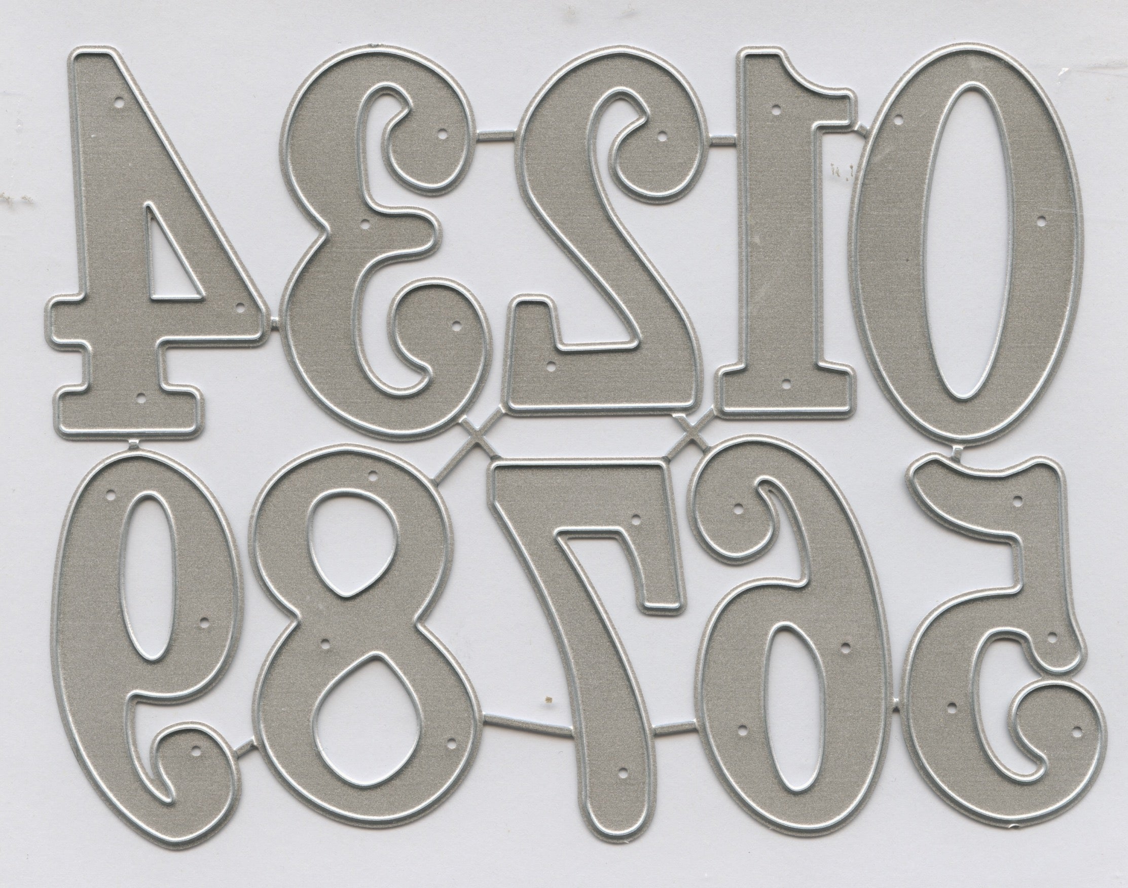 Metal Dies - Numbers 0-9 - Dies set #1 – The Crafty Bear Shop