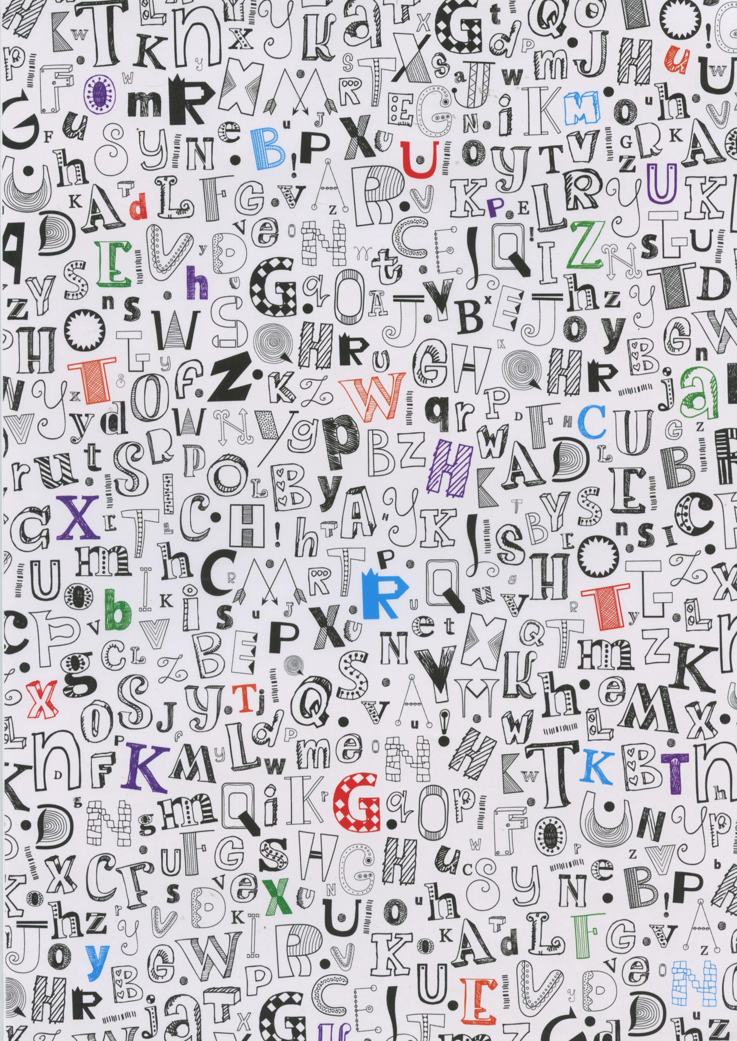 A4 Typographic Design #1 Paper - 1 Sheet – The Crafty Bear Shop