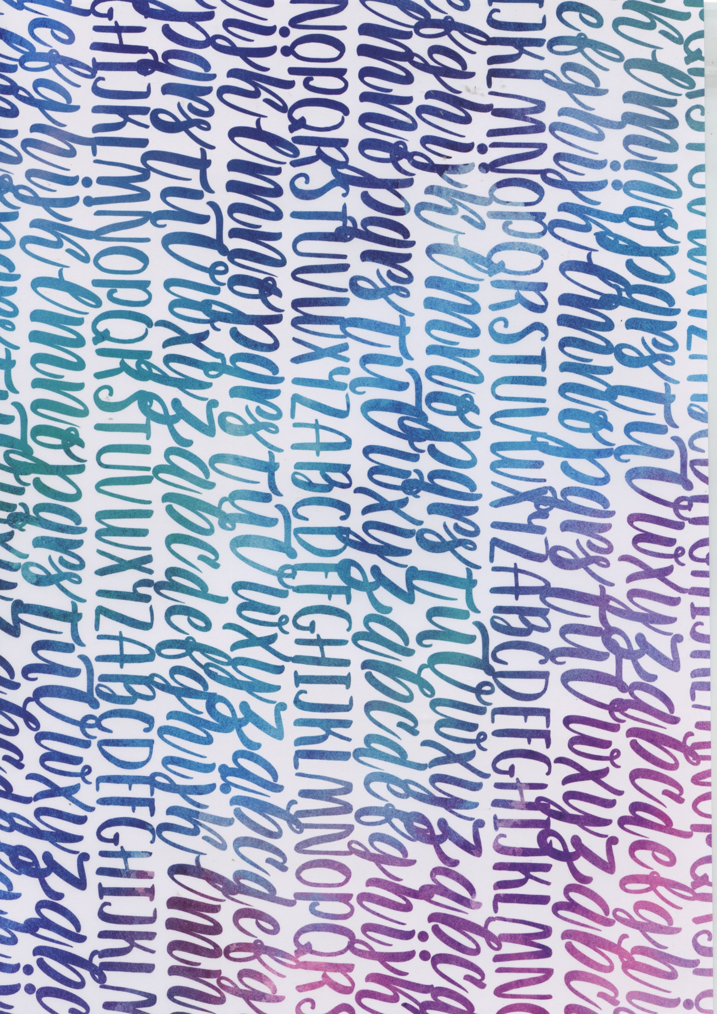 A4 Typographic Design #3 Paper - 1 Sheet – The Crafty Bear Shop