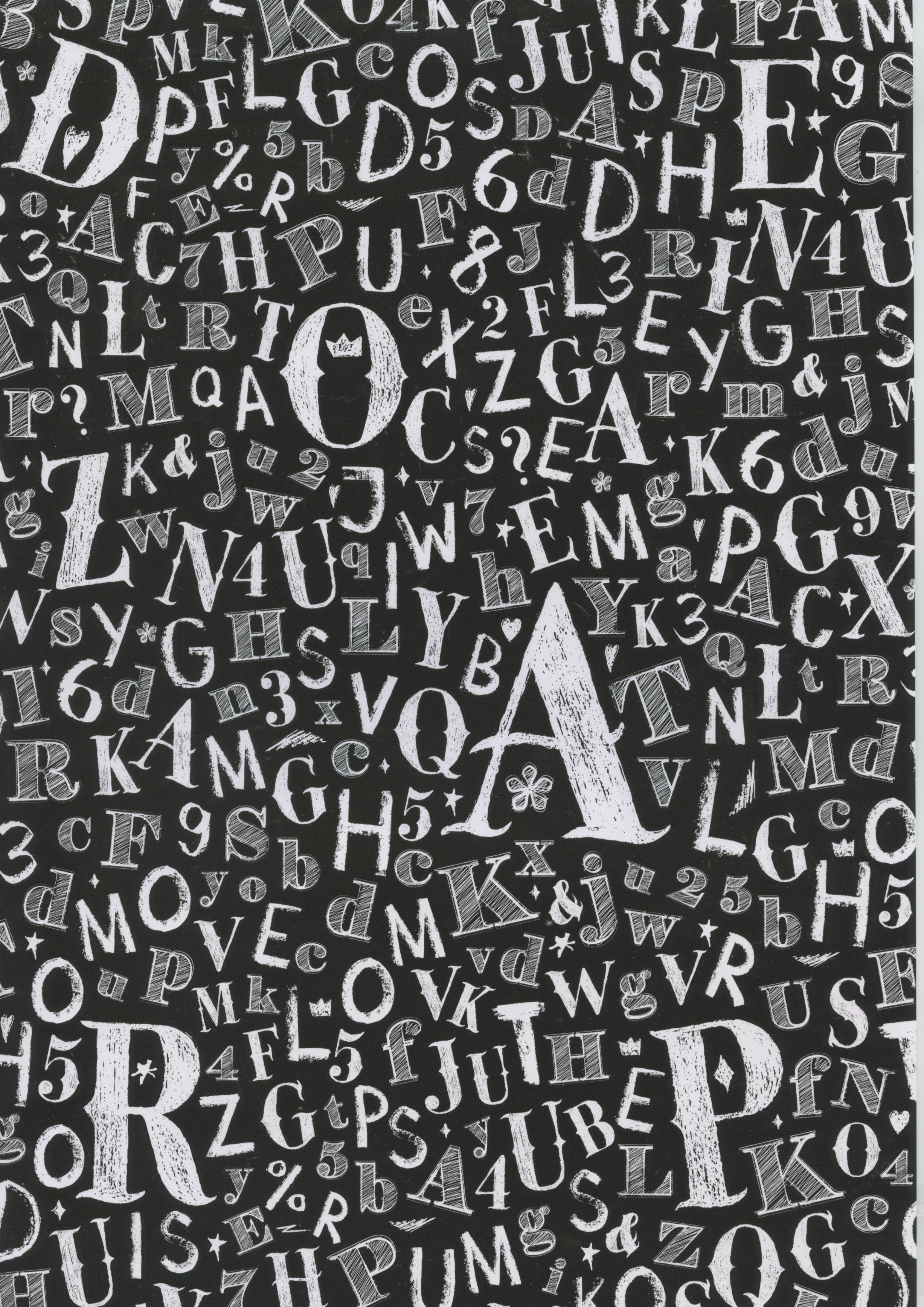 A4 Typographic Design #6 Paper - 1 Sheet – The Crafty Bear Shop
