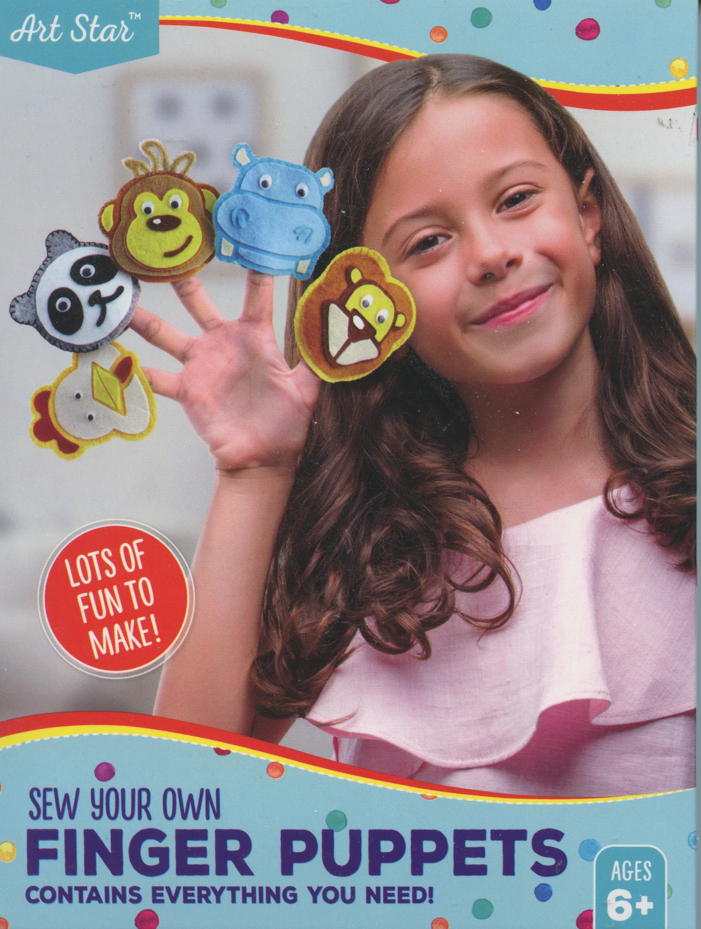 Finger Puppets Kit - Sew Your Own - 5 Animal Faces – The Crafty Bear Shop