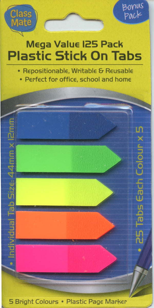 Plastic Stick On Tabs - Mega Pack 125 tabs – The Crafty Bear Shop