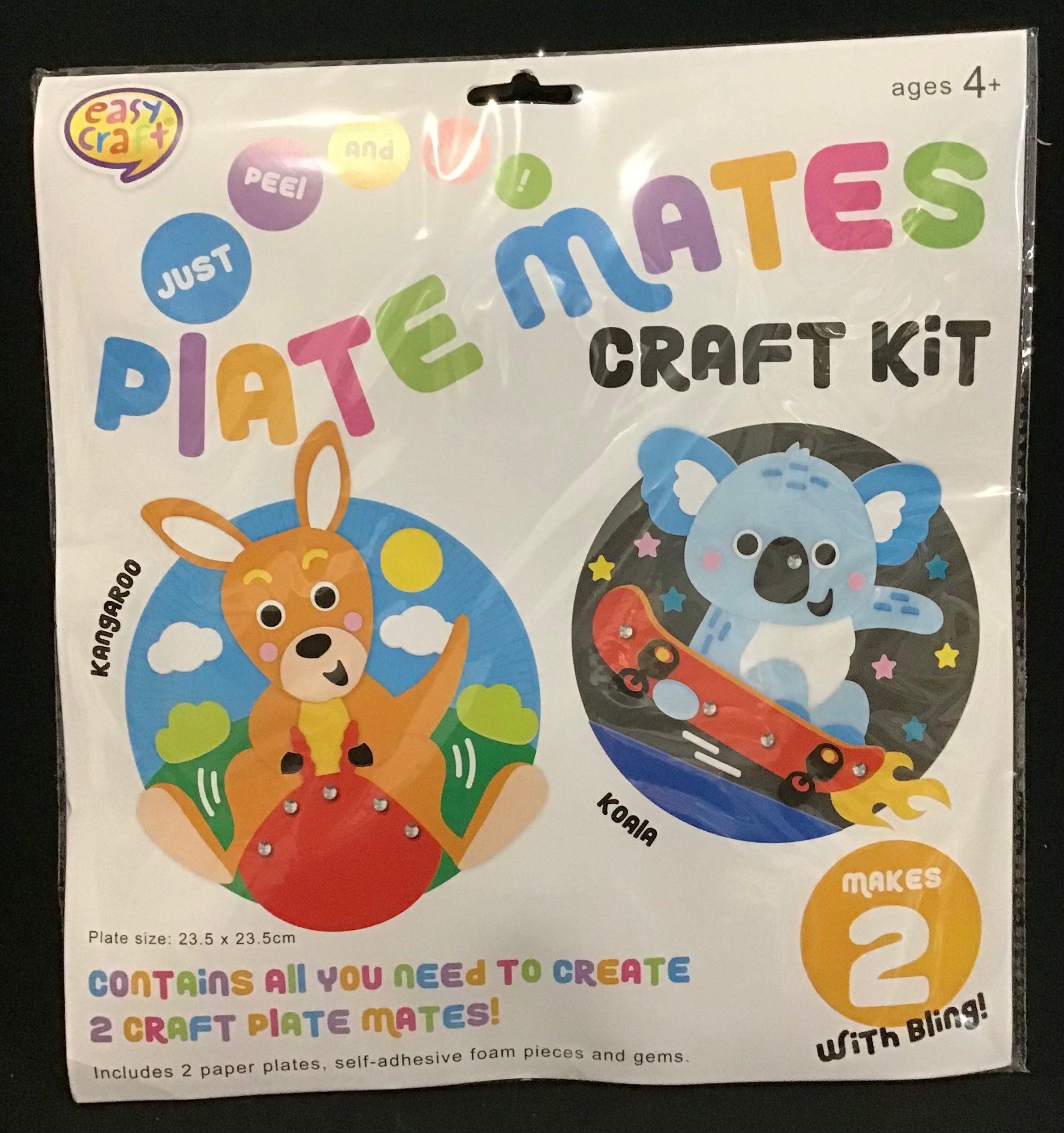 Plate Mates Craft Kit - Just Peel and Stick - Aussie Theme - Makes 2 ...