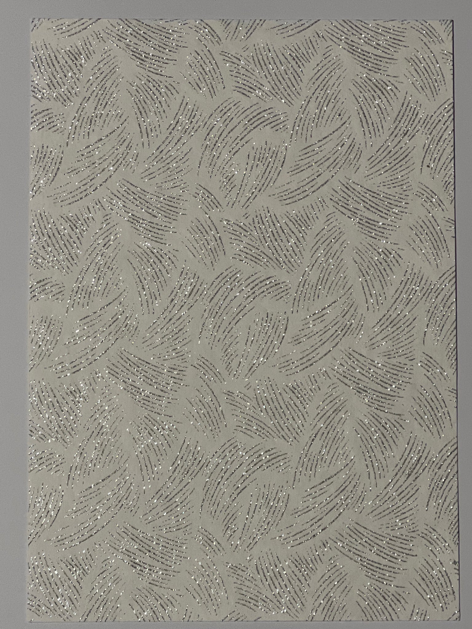 Specialty Paper 5x A4 Handmade White/Silver Glitter Weave Print Paper ...