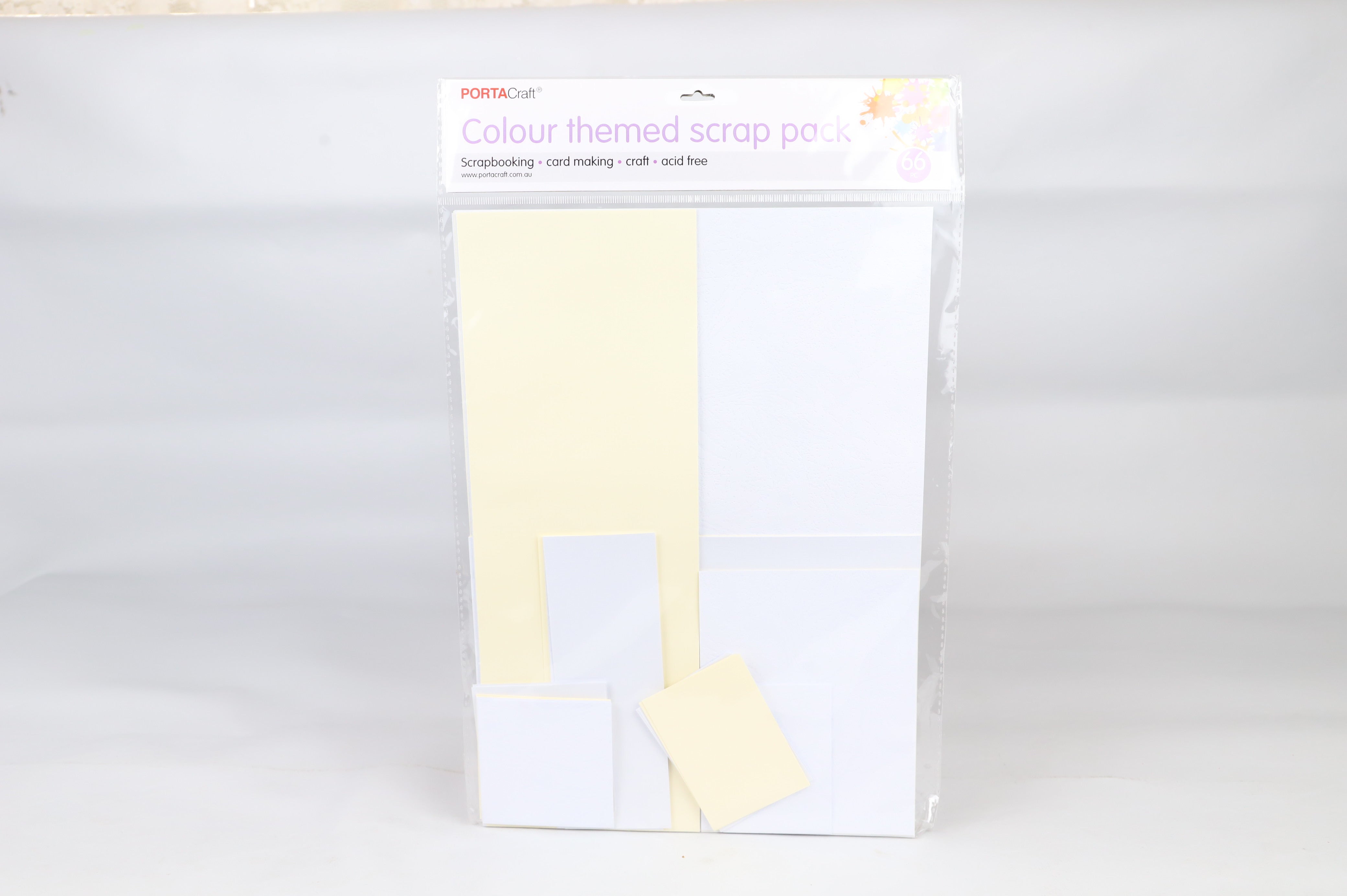 Porta Craft Colour Themed Scrap Pack - Assorted Colours- Cream/White ...